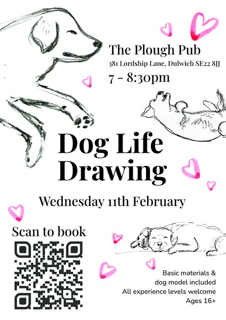 Dog Life Drawing - Valentine’s Day Edition at The Plough Pub — We Are ...